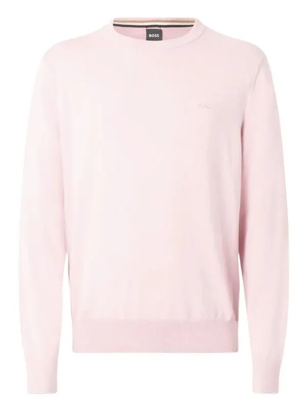 Hugo Boss Crew Neck Long Sleeve Sweater - Pink