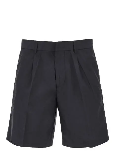 Emporio Armani Pleated Bermuda Shorts - Navy Blue