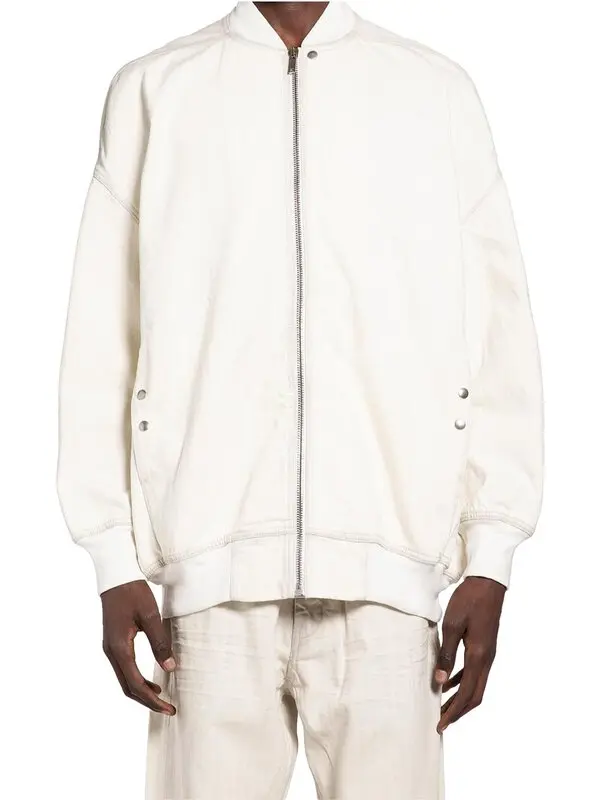 Rick Owens Temple Jumbo Flight Bomber Jacket - White