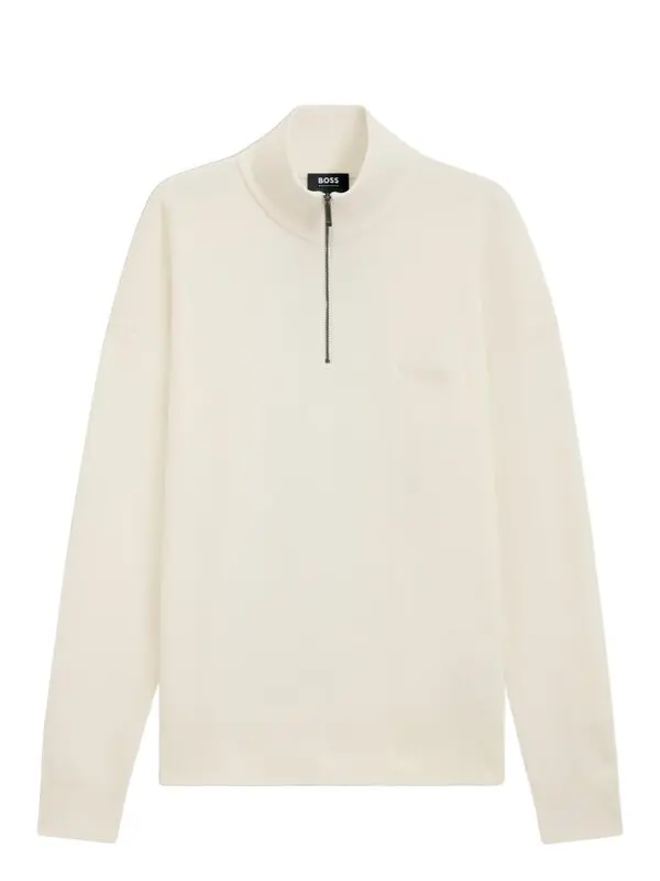 Hugo Boss Quarter Zip Sweater - Natural Color