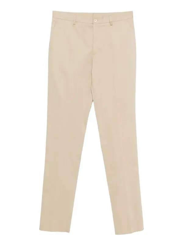 Etro Pegaso Embroidered Tailored Trousers - Nude And Neutral Colors
