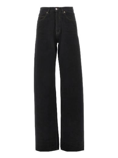 Saint Laurent Contrast Stitch Wide-leg Jeans - No