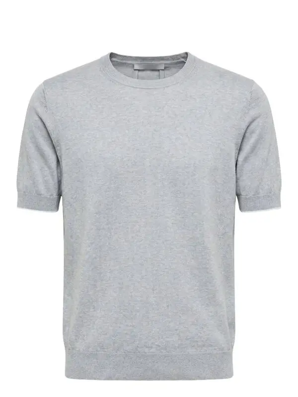 Peserico Short-sleeved Crewneck Jumper - Gray
