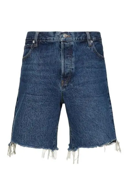 FRAME Frayed Denim Shorts - Blue