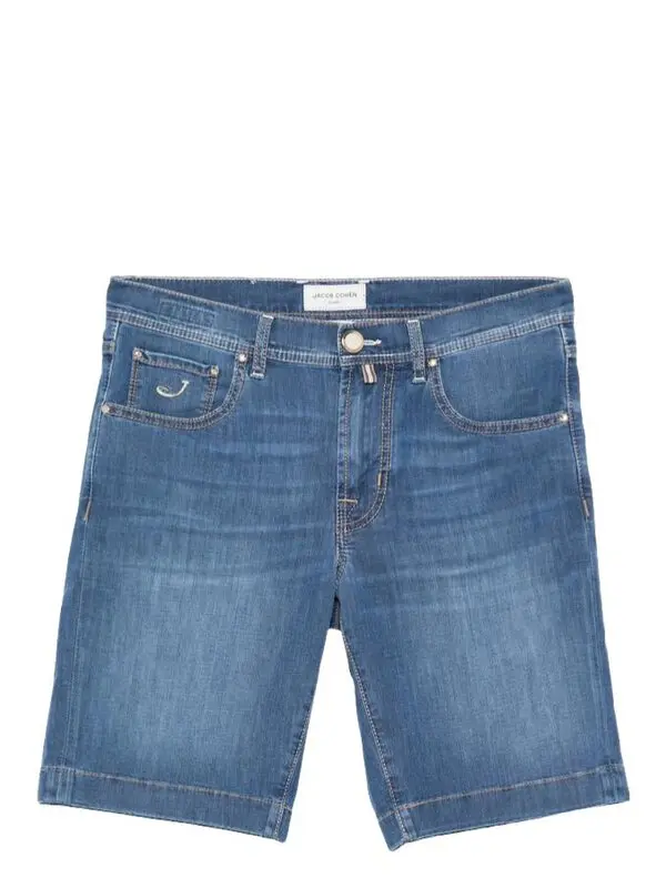 Jacob Cohen Denim Shorts With Belt Loops - Blue