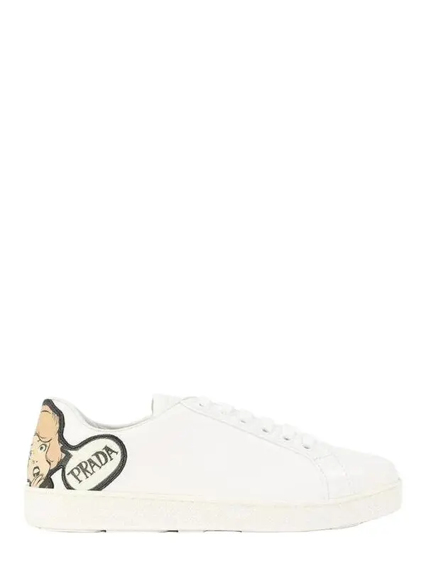 Prada Logo-laced Casual Sneakers - White