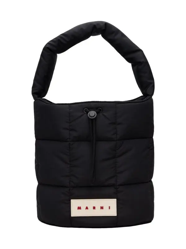 Marni Quilted Bucket Bag - Black