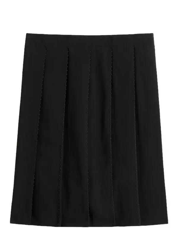 TOTEME Beaded Pleat Skirt - Black