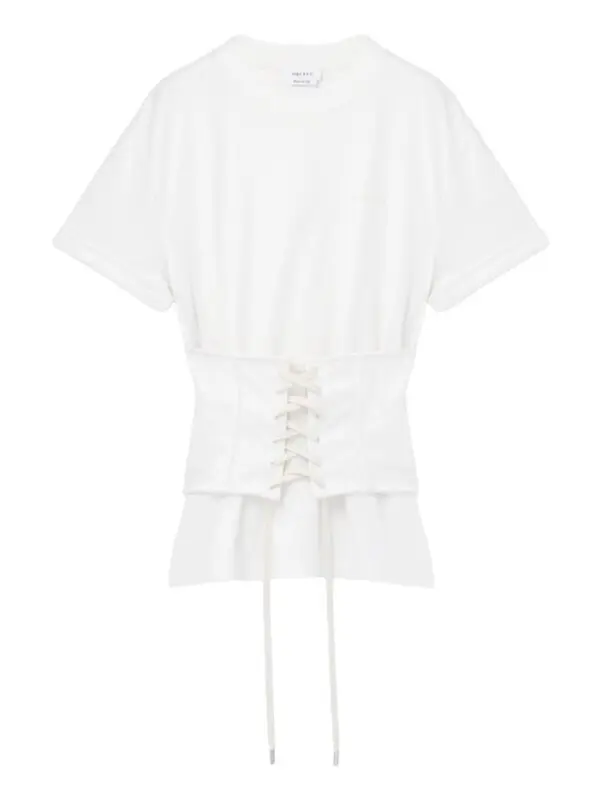 Alexander McQueen Corset Lace-up T-shirt - Ivory