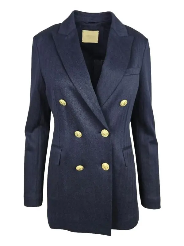 CIRCOLO 1901 Double-breasted Blazer With Front Button Closure - Black