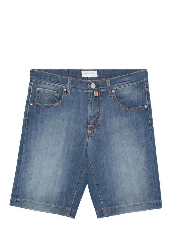 Jacob Cohen Denim Shorts With Belt Loops - Blue