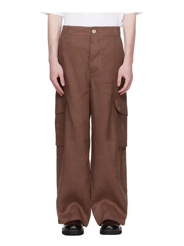 Marni Brown Cargo Trousers - Multicolor