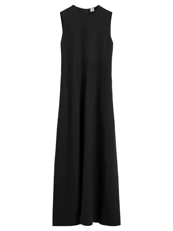 TOTEME Sleeveless Crew Neck Maxi Dress - Black
