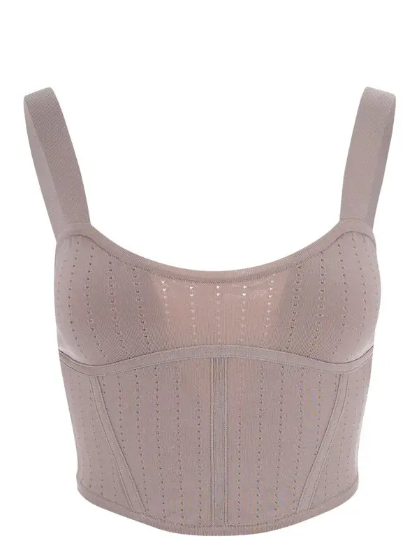 Patrizia Pepe Zippered Vest - Nude