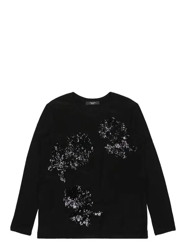 Max Mara Sequined Long Sleeve T-shirt - Black