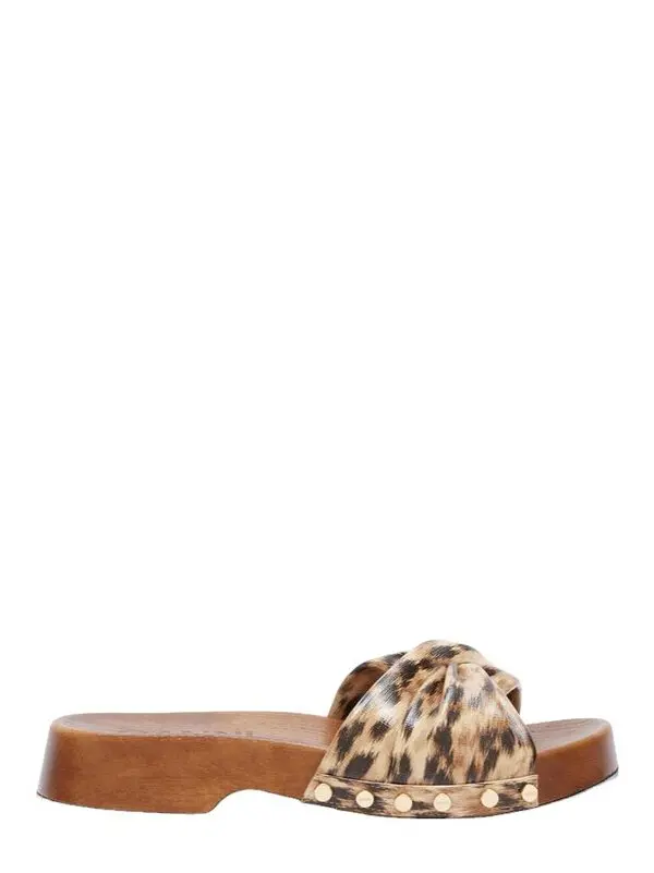 GANNI Printed Clogs - Morocco Nut Oil