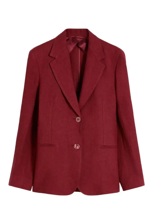 Max Mara Bello Single-breasted Notched-lapel Blazer - Brick Red