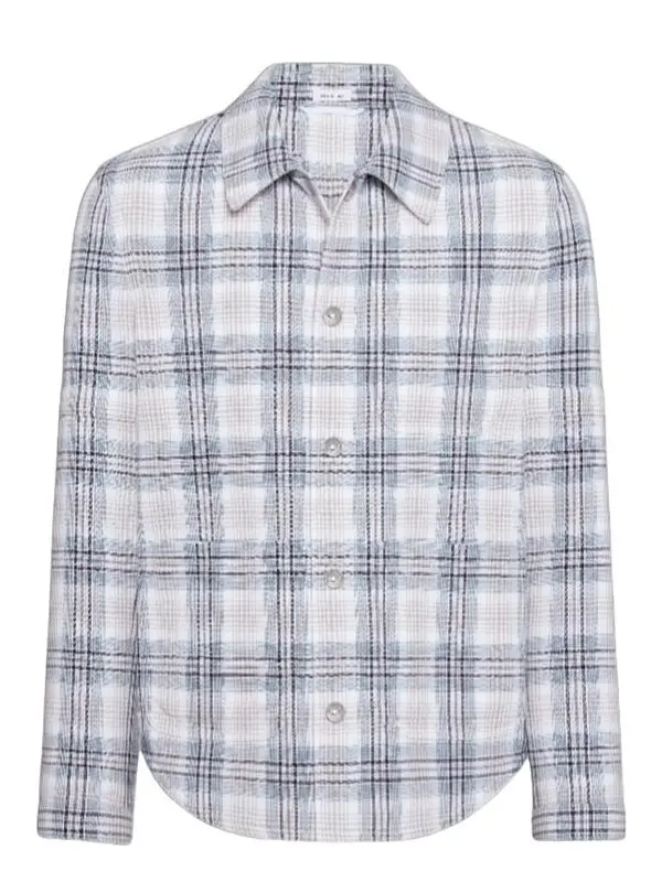Thom Browne Plaid Button-up Utility Jacket - White