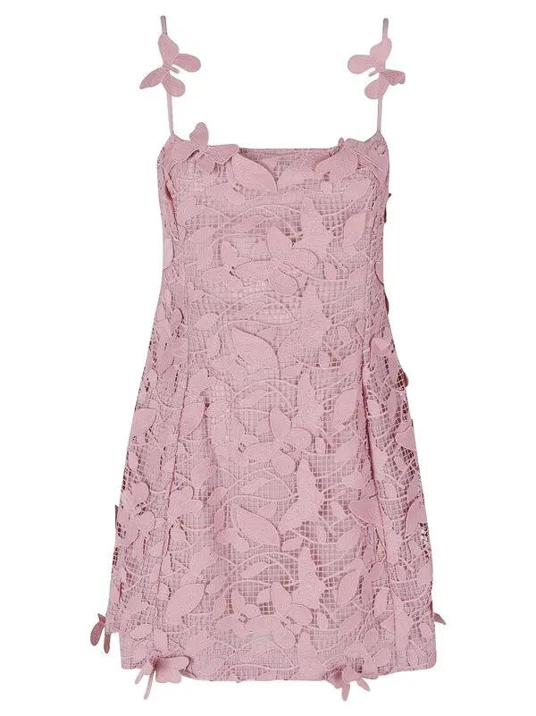 Blumarine Butterfly Appliqué Mini Dress - Pink