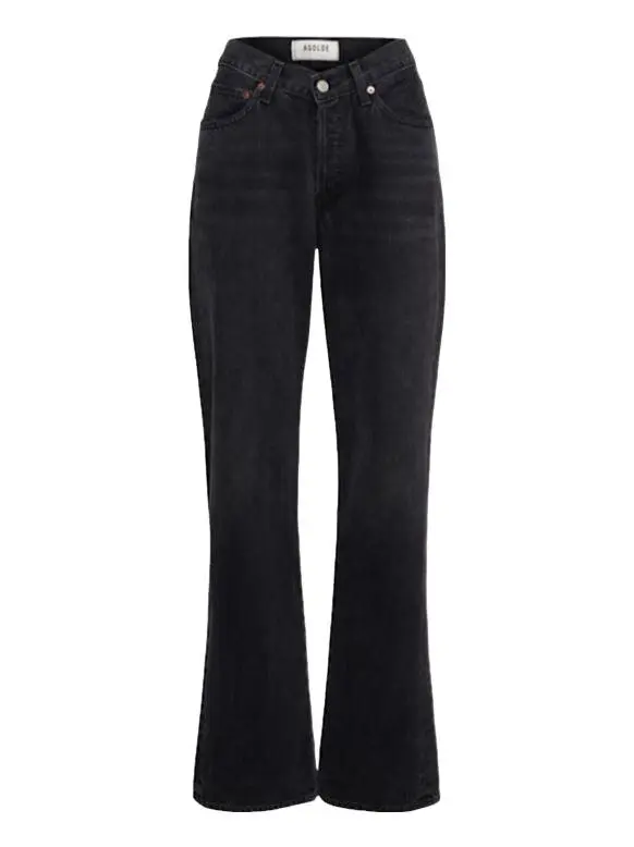 AGOLDE Kelly V-waist Straight Leg Jeans - Black