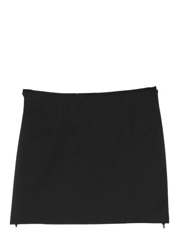 Paloma Wool Midi Skirt With Fine Striped Pattern - Black
