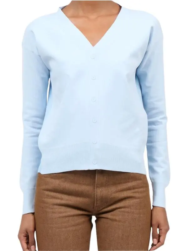 MAISON MARGIELA V-neck Buttoned Cardigan - Blue