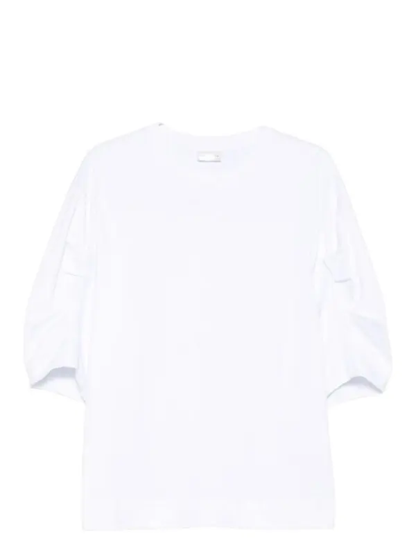 Dries Van Noten Crewneck T-shirt With Pleated Details - White