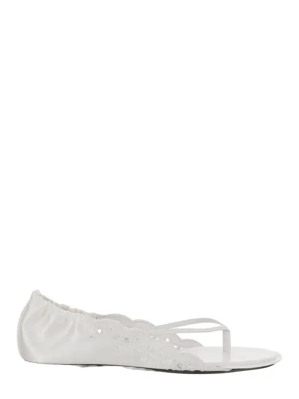 Jacquemus Cut-out Detailed Thong Sandals - White