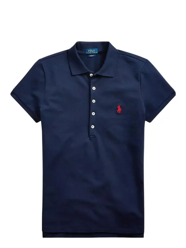 Polo Ralph Lauren Julie Slim Fit Polo Shirt - Black