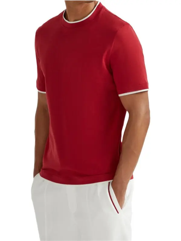 Brunello Cucinelli Faux-layered T-shirt - Ruby Colour