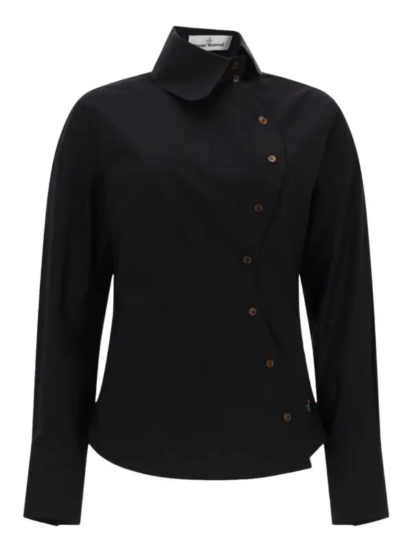 VIVIENNE WESTWOOD Asymmetrical Fitted Shirt - Black
