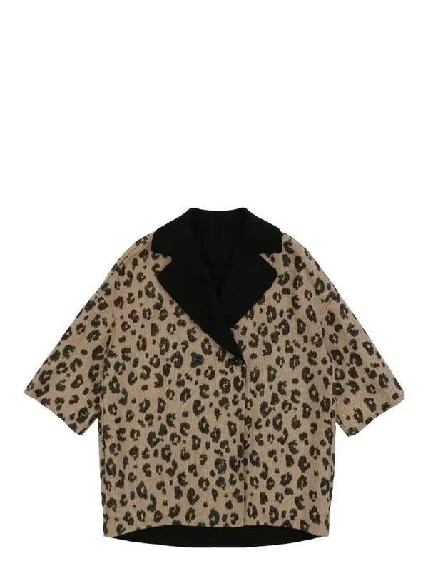 Max Mara Leopard Print Leisure Jacket - Black