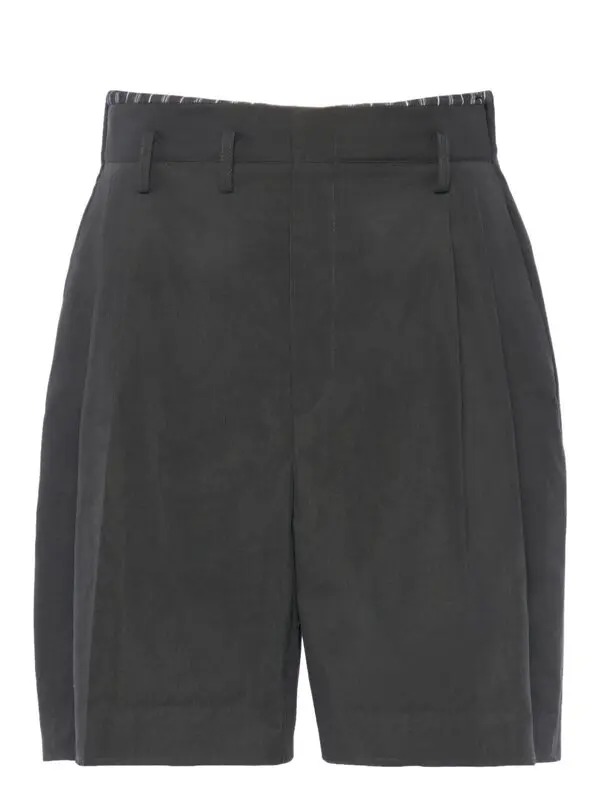MAISON MARGIELA Pleated Tailored Shorts - Dark Grey
