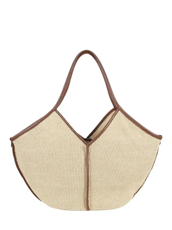 Hereu Calella Soft Shoulder Bag - Natural/chestnut