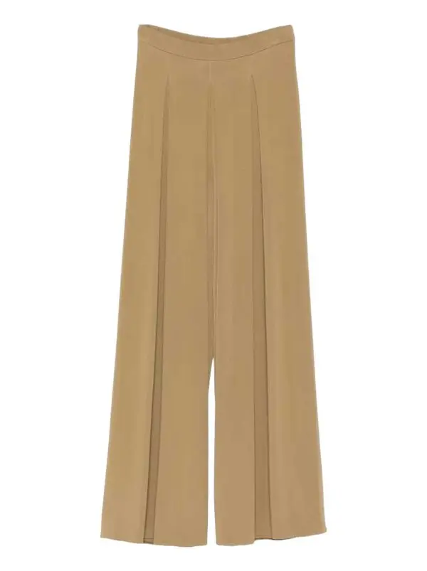 Max Mara Pleated Full Length Trousers - Deserto