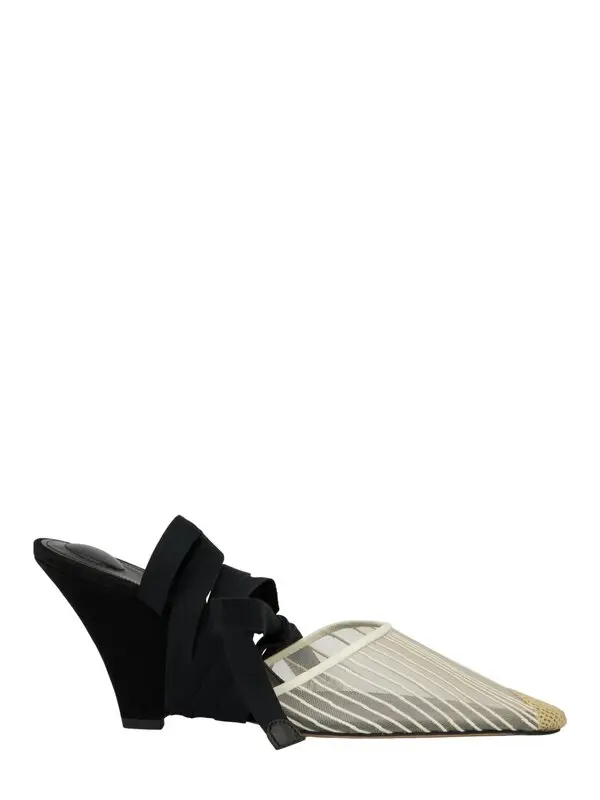 Jacquemus Striped Heeled Sandals - Black