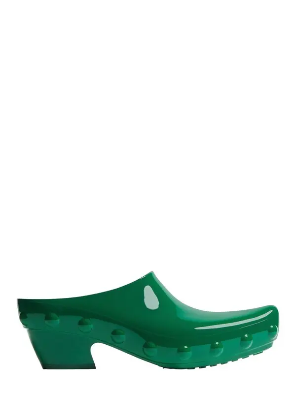 Bottega Veneta Gondola Clog In Moulded Rubber With Stud Detailing - Grass Green