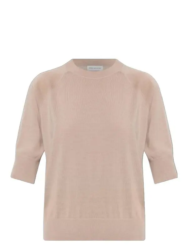 Dries Van Noten Raglan-sleeve Fine Knit Sweater - Beige