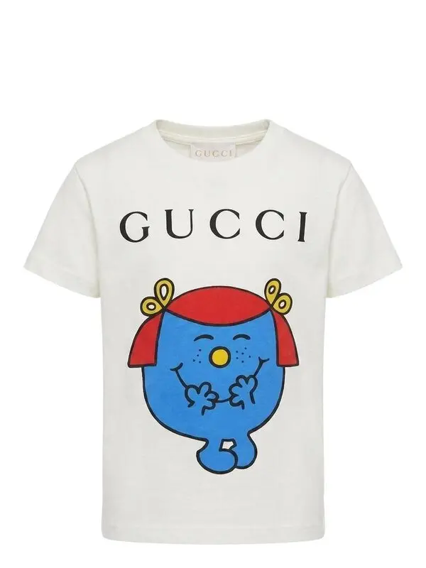 Gucci Mr. Little Miss Graphic Print Cotton T-shirt - White