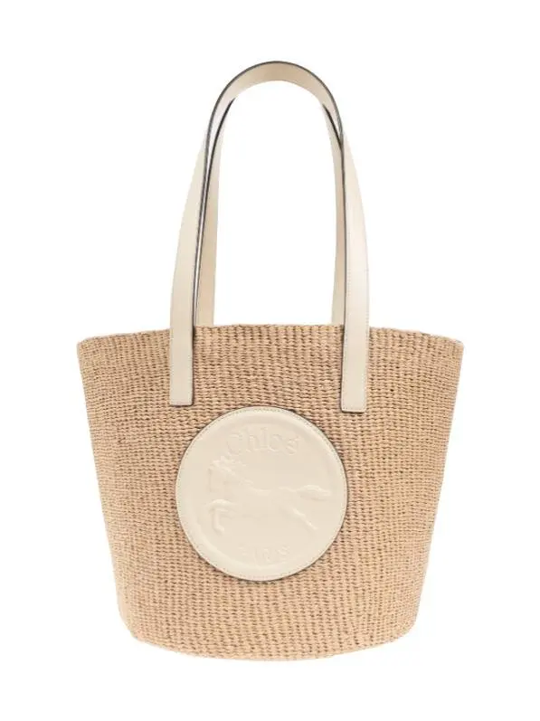 Chloé Logo Detailed Large Tote Bag - Light Brown