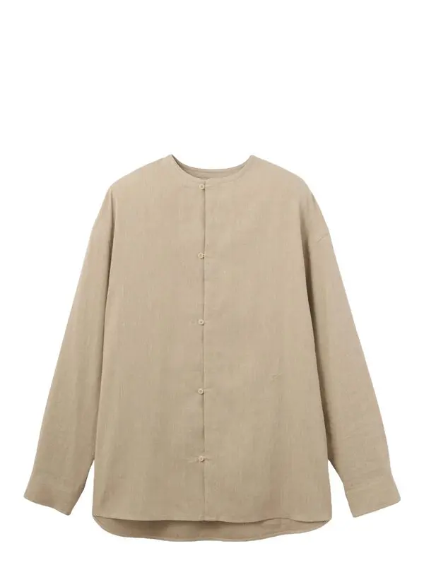 Jacquemus Pastro Herringbone Shirt - Light Brown