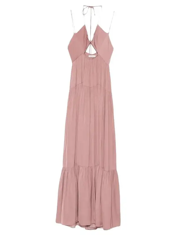 Patrizia Pepe Cut-out Detail Maxi Dress - Terracotta