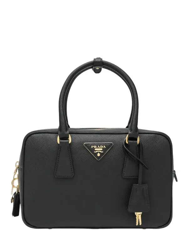Prada Saffiano Leather Top-handle Bag - Black