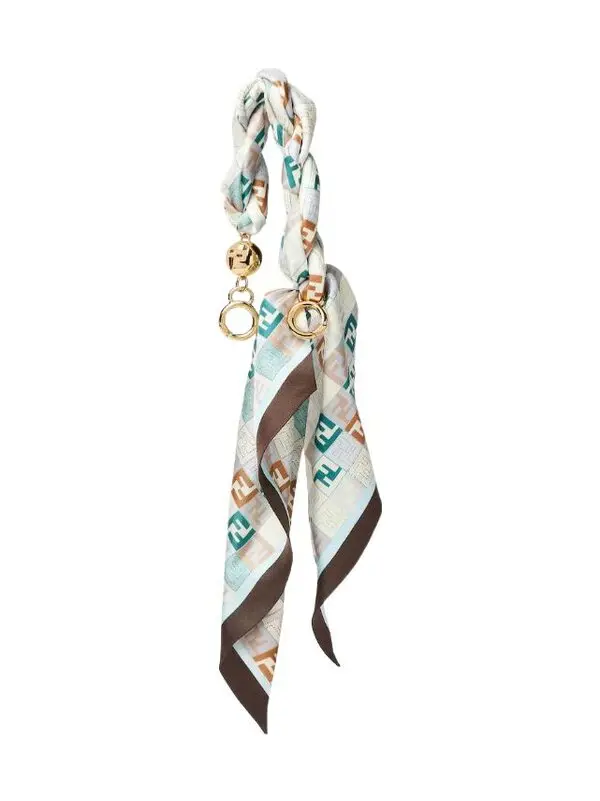 Fendi Twisted Bag Charm With Sphera Pattern Pendant - Multi-color