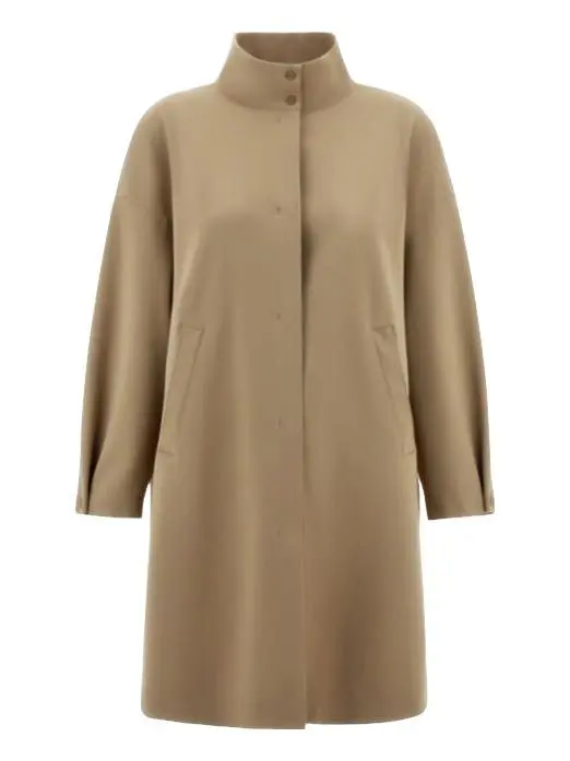 Herno High-neck Long-sleeved Coat - Brown