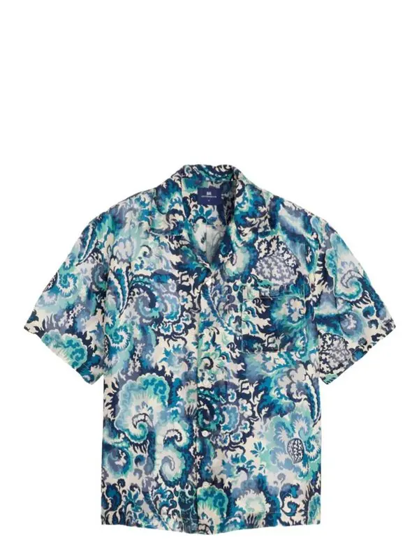 LEVI'S Tab Printed Camp Shirt - Blue