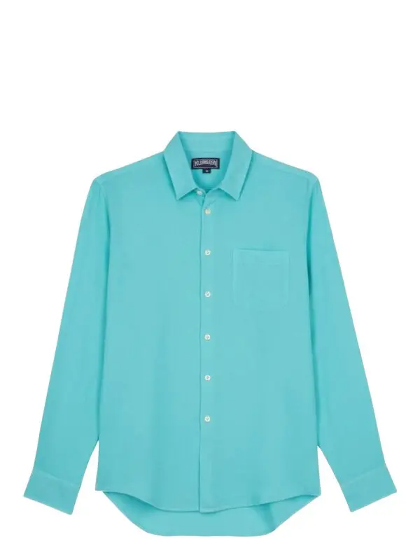 Vilebrequin Long Sleeve Linen Shirt - Blue