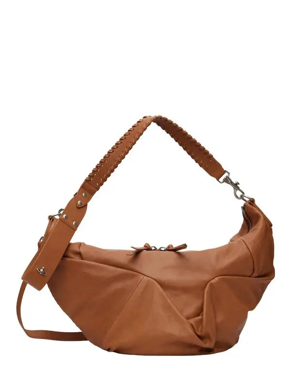 VIVIENNE WESTWOOD Medium Agnes Shoulder Bag - Honey/dark Silver