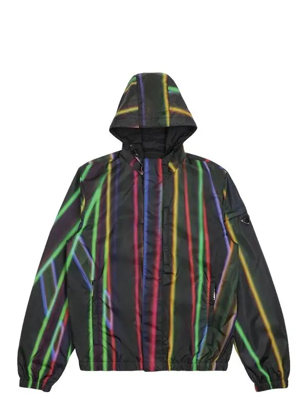 Prada Logo Detail Casual Jacket - Black