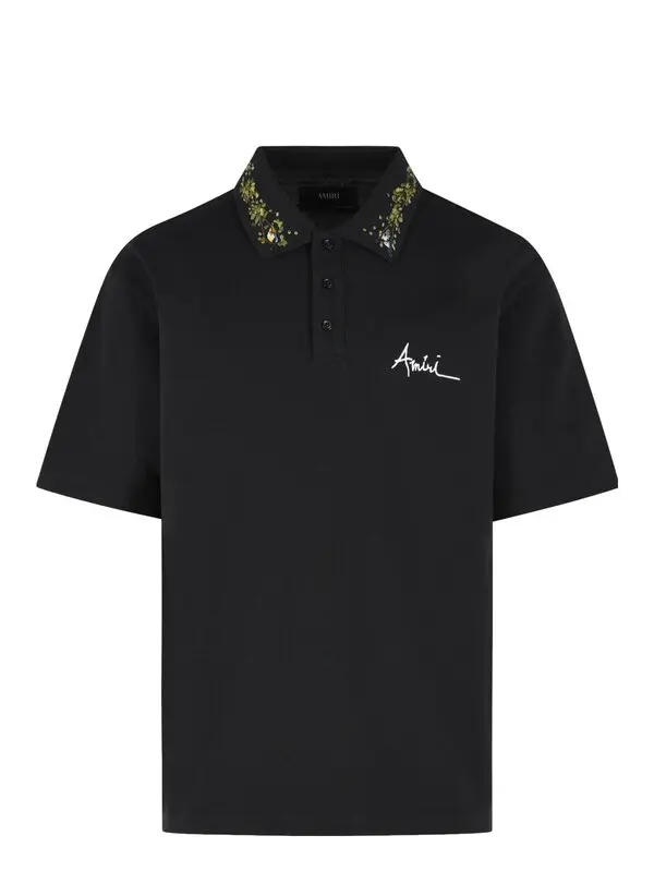 Amiri Embroidered Collar Logo Polo Shirt - Back